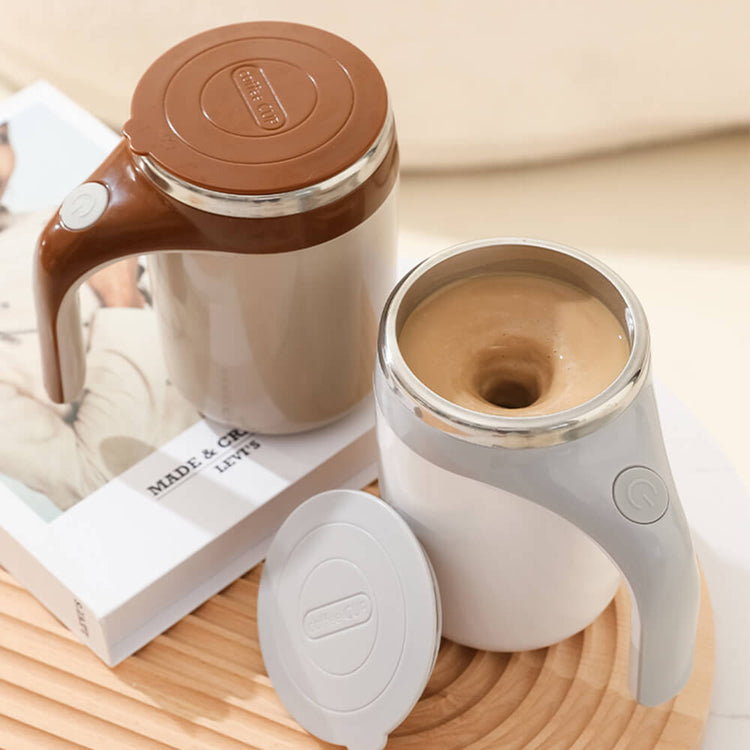 Retro Coaster Mixing Cup | The Self Stirring Mug